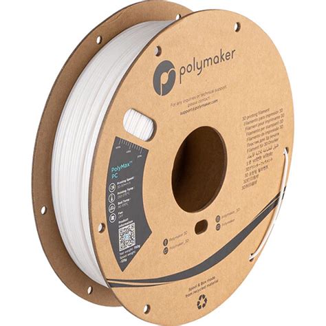 Polymaker 175mm Polymax Pc Filament 750g White Pc02002 Bandh
