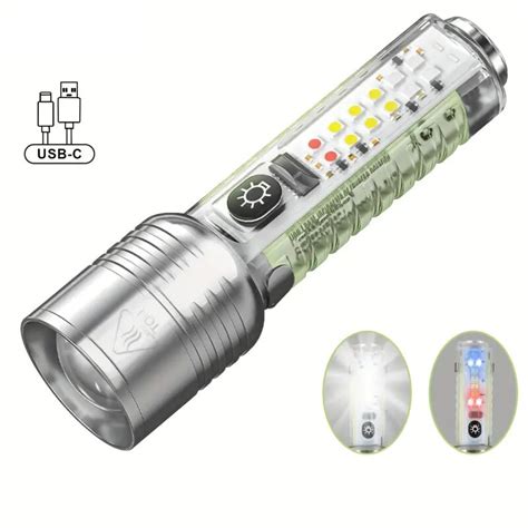 Lanterna Mini Puternica Cu Leduri Magnetica Incarcare Prin Usb Zoom