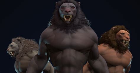 Humanoid Lion 3d 생물 Unity Asset Store