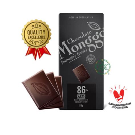 Jual Chocolate Monggo Dark Chocolate 86 80 G Shopee Indonesia
