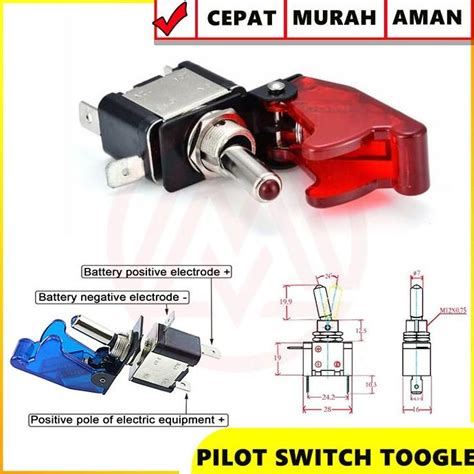 Jual Pilot Switch Merah Universal Imported Shopee Indonesia