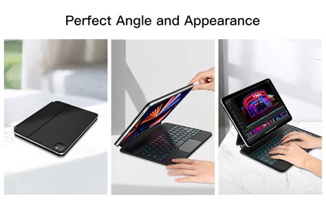 Funda De Teclado Estilo Mágico Para Ipad Pro De 11 Pulgadas Y Ipad Air De 109