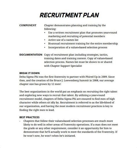 Sample Recruitment Plan Template Printable Word Searches