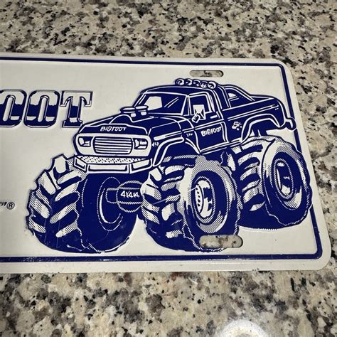 1988 Bigfoot Monster Truck Booster License Plate I Saw Bigfoot Ford 4x4