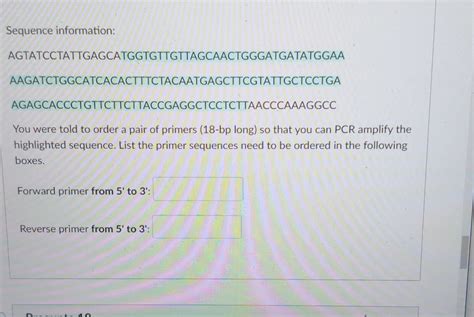 Solved Sequence Information