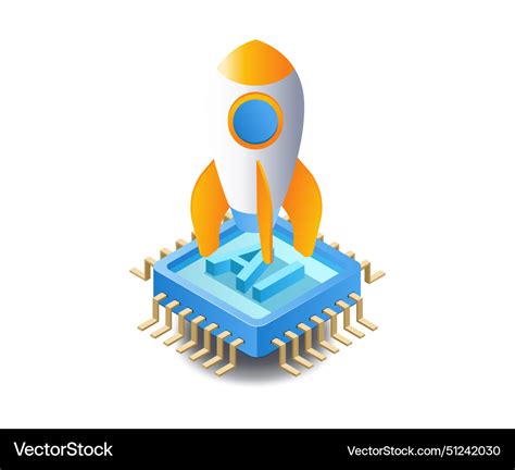 Artificial Intelligence Startup Launching Vector Image