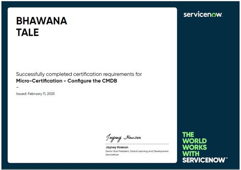 Bhawana Tale On Linkedin Servicenow Cmdb Certification Dxctechnology Itsm Learning…