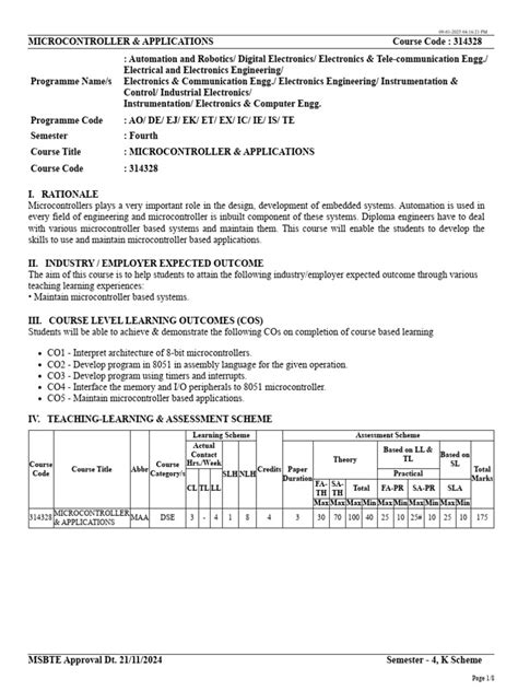 Microcontroller Course Overview Pdf Microcontroller Central