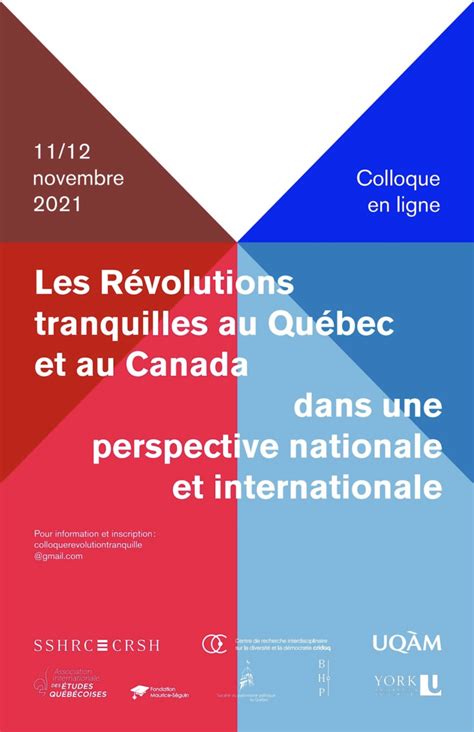 Les Révolutions Tranquilles Au Québec Et Au Canada Dans Une