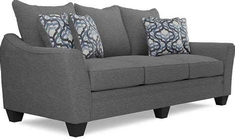 Victoria Park Gunmetal Gray Chenille Fabric Sofa Rooms To Go