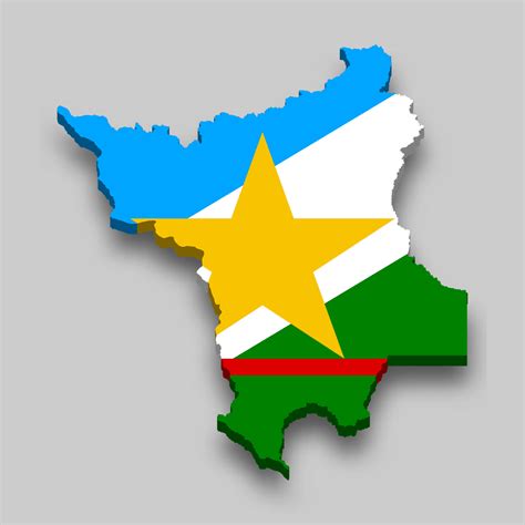 3d Isometric Map Of Roraima With Flag 22755190 Vector Art At Vecteezy