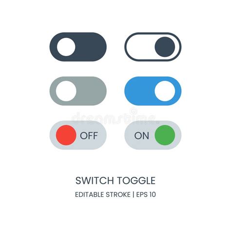 Buttons Toggle Switch Set Buttons Slider Switches Colored Bright Slider Buttons For