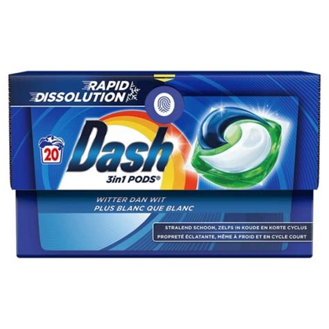 Detergent Capsule Dash 3in1 Pods 20 Spalari 406 G