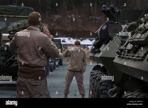 U S Marine Staff Sgt Kyle Dewey A Light Armored Vehicle Lav Crewman And Sgt Isaiah Sander