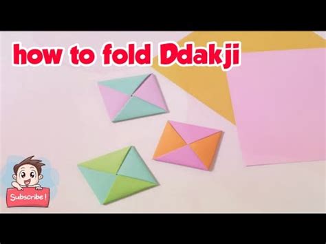 How To Make Ddakji Diy Squid Game Paper Easy Diy Korean Flip Card