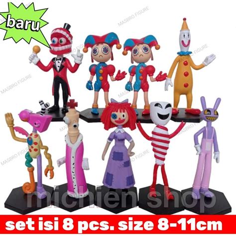 Jual The Amazing Digital Circus Action Figure Set Isi 9pcs Pomni Jax