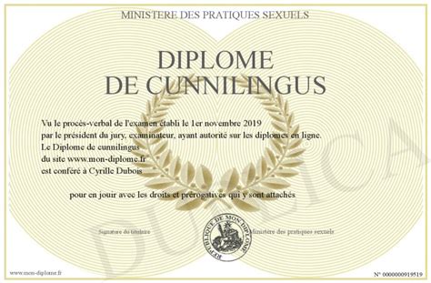 Diplome De Cunnilingus