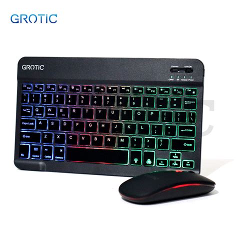 Jual Grotic Keyboard Mouse Set Wireless Bluetooth 10 Inch For Laptop Pc Tablet Mobile Phone