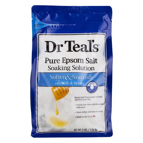 Dr Teals Pure Epsom Salt Soaking Solution Soften And Nourish With Milk