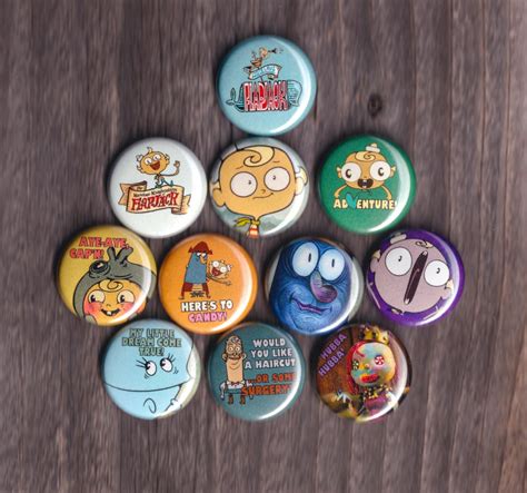 Button Set Flapjack Cartoon 1” Pins Or Magnet Pack Of 11 Etsy