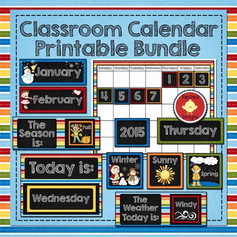 Classroom Calendar Template Peterainsworth