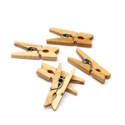 Mini Wooden Pegs 25cm Tiny Decorative Clips Craft And Event Pegs