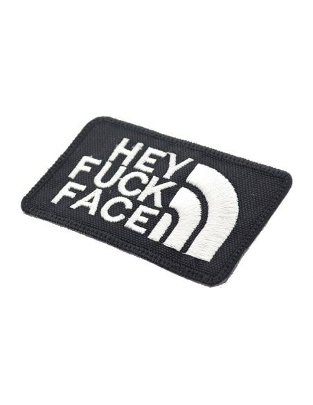 Velcro Patch Hey Fuck Face Black