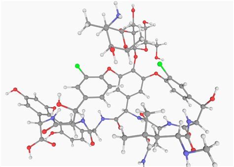 Vancomycin Drug Molecule 1 Greeting Card By Laguna Design