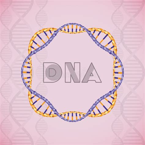 Dna Molecule Circular Structure Stock Vector Illustration Of Genetic