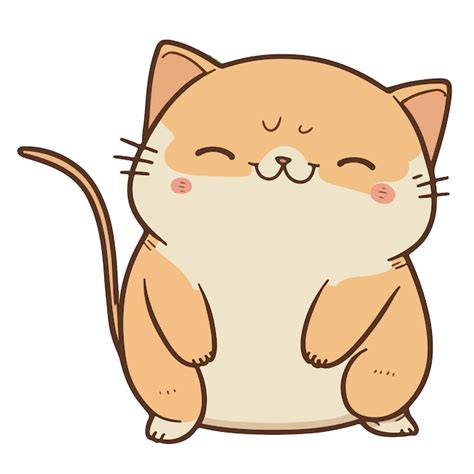 Premium Vector Cute Kawaii Cat Sticker