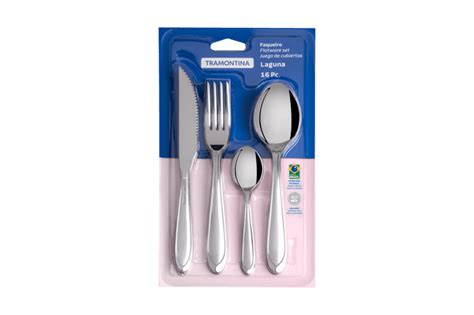 Faqueiro Laguna Em Ao Inox 16 Peas Inox