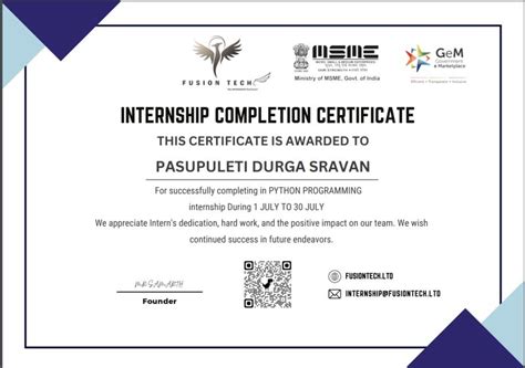 Durga Sravan Pasupuleti On Linkedin Python Aicte Internship