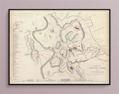 Ancient Rome Map Roman Empire Map Classical Rome Ancient Rome Print