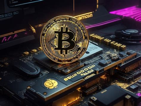 Premium Photo Kind Of Bitcoin Crypto Currency Structure On Gold Bitcoin Chip Circuit System