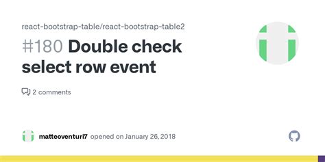 Double Check Select Row Event Issue React Bootstrap Table React Bootstrap Table GitHub