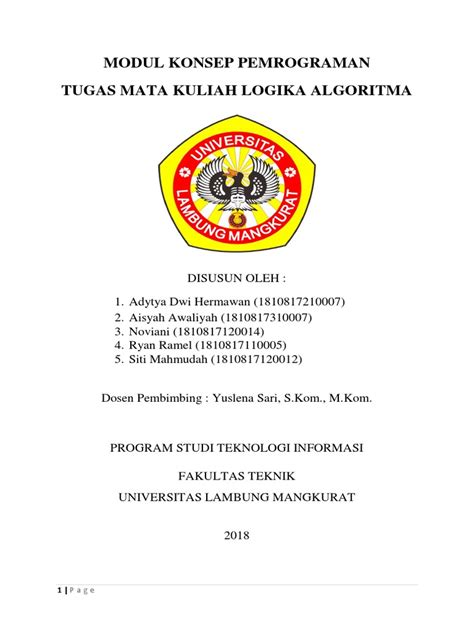 Modul Konsep Pemrograman Pdf Pdf Komputer Teknologi And Rekayasa
