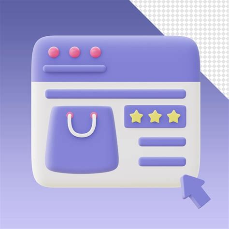 Ui Ux 웹 모바일 앱 소셜 미디어 디자인을 위한 3d 렌더링 보라색 리뷰 별 검색 아이콘 템플릿 프리미엄 Psd 파일