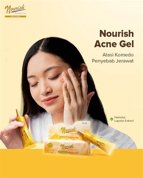 Nourish Beauty Care Acne Gel 10 Ml Acne Spot Gel Bekas Jerawat