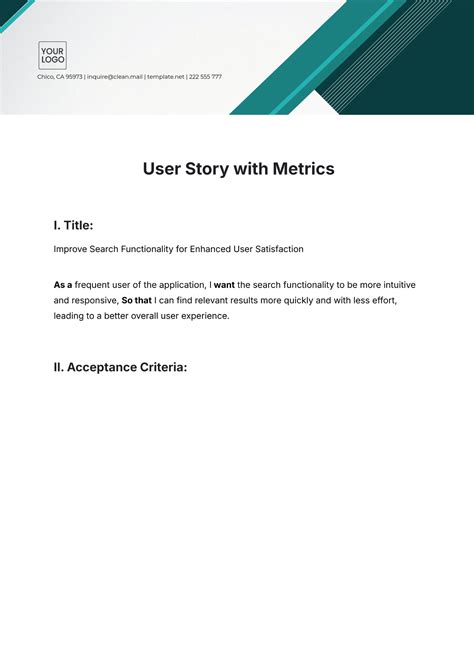 Free User Story Templates To Edit Online And Print