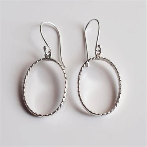 925 Sterling Silver Blank Setting Earring Pair Collet 4x6mm To 20x30mm