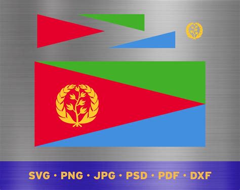 Eritrea Flag Svg Layered Eritrean Flag Svg Eritrean Flag Cricut Eritrea Flag Png Eritrean
