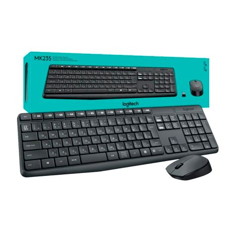 Kit Teclado Y Mouse Wireless Logitech Mk235 Gris Dinobyte
