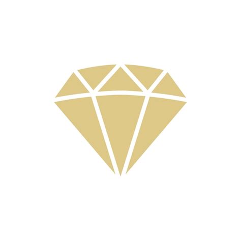 Création De Logo Diamant Couleur Or Vecteur Premium
