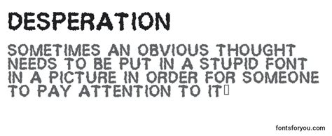 Desperation Font Download For Free Online