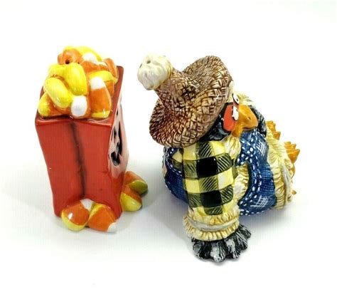 Fitz And Floyd Scary Crow Salt And Pepper Shakers Read 4550873959