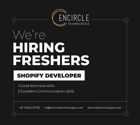 Encircle Technologies Private Limited On Linkedin Hiring Shopifydeveloper Rajkot Ahmedabad