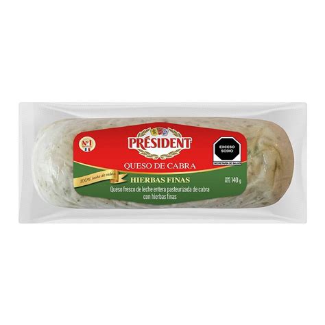 Queso De Cabra Président Hierbas Finas 140 G Bodega Aurrera Despensa