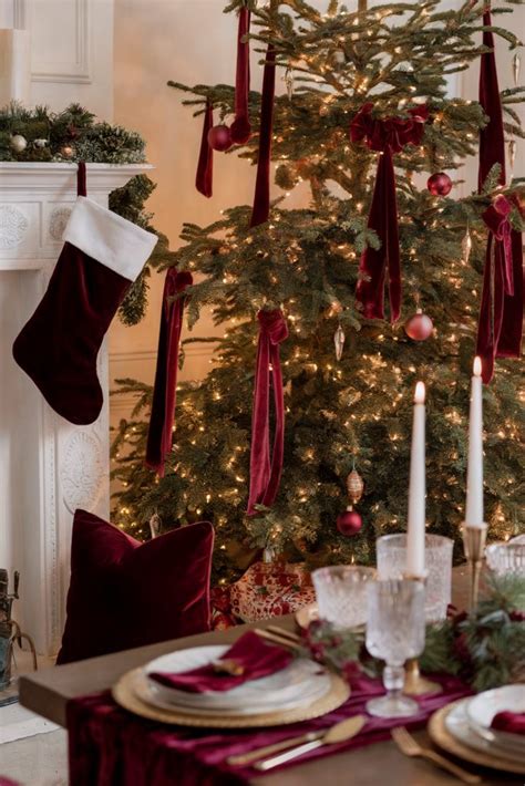 Make A Statement 16 Burgundy Christmas Decor Ideas Youll Love Home