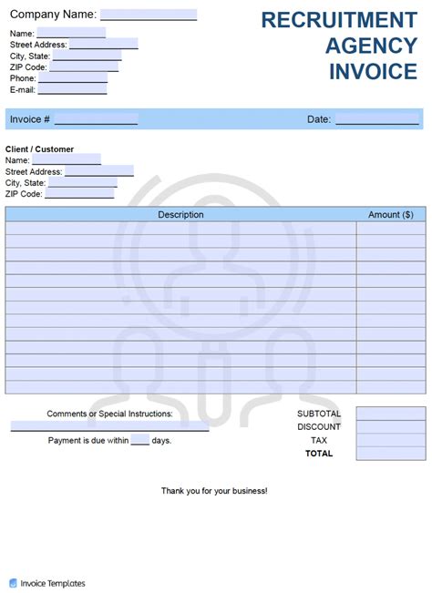 Staffing Invoice Template