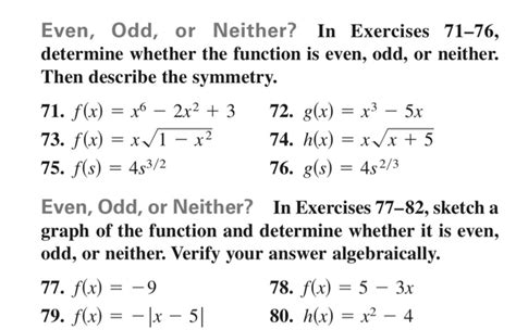 solved even odd or neither in exercises 71 76 determine